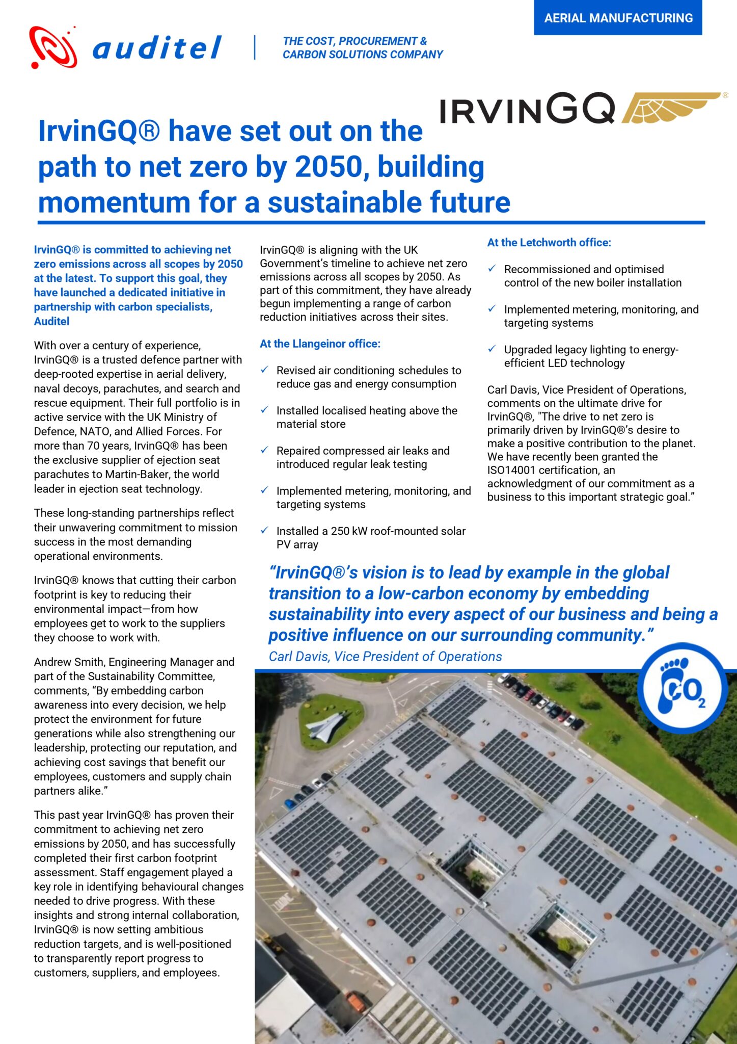 IrvinGQ® have set out on the path to net zero by 2050, building ...