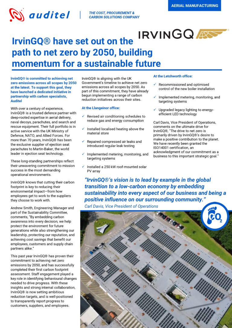 IrvinGQ® have set out on the path to net zero by 2050, building ...